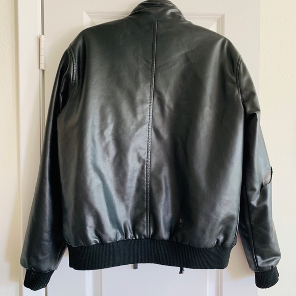 emporio athletic sportswear | Jackets & Coats | Black Leather Aviator ...